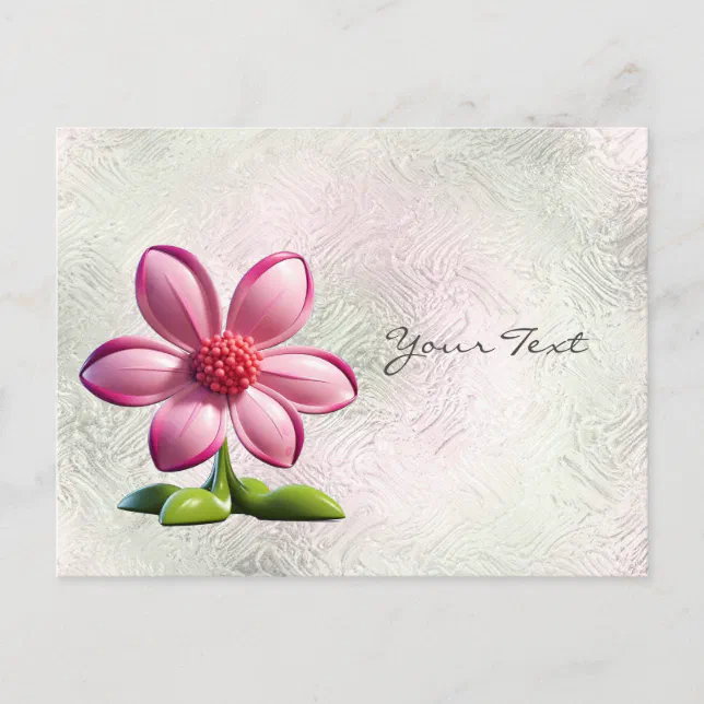 Pink Flower Postcard | Zazzle
