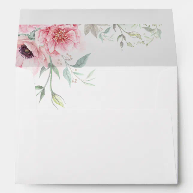 Pink Flowers and Little Horse Cute Envelope | Zazzle