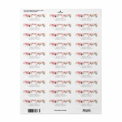 Pink Flowers Label | Zazzle