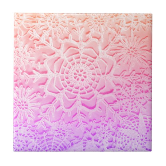 Pink Flowers Tile | Zazzle.com