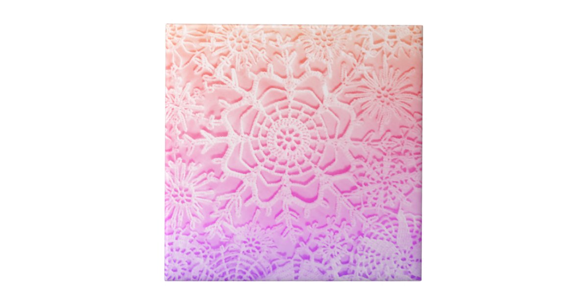 Pink Flowers Tile | Zazzle