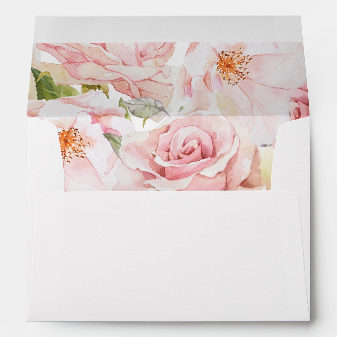 Pink Foral Envelope | Zazzle