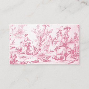 Pink French Country Farm Animal Books for Baby Enclosure Card | Zazzle