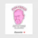 Pink Freud Funny Music Psychology Pun Die-Cut Sticker | Zazzle