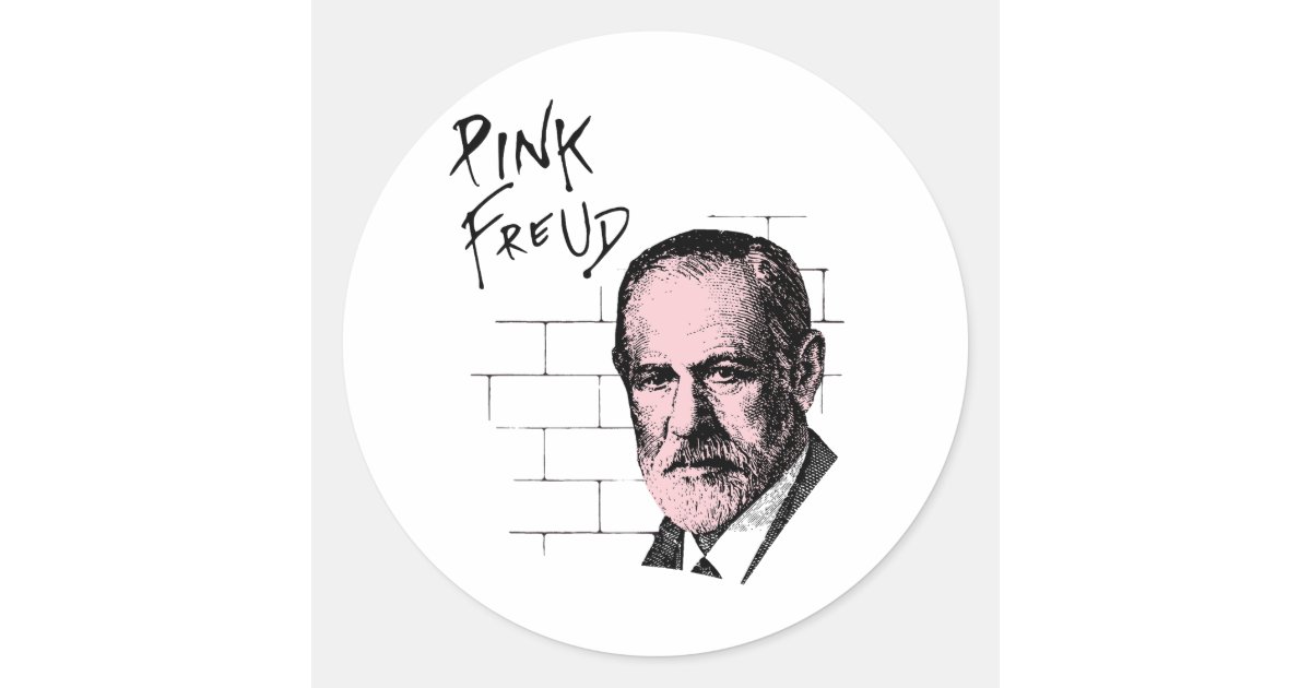 Pink Freud Sigmund Freud Classic Round Sticker | Zazzle