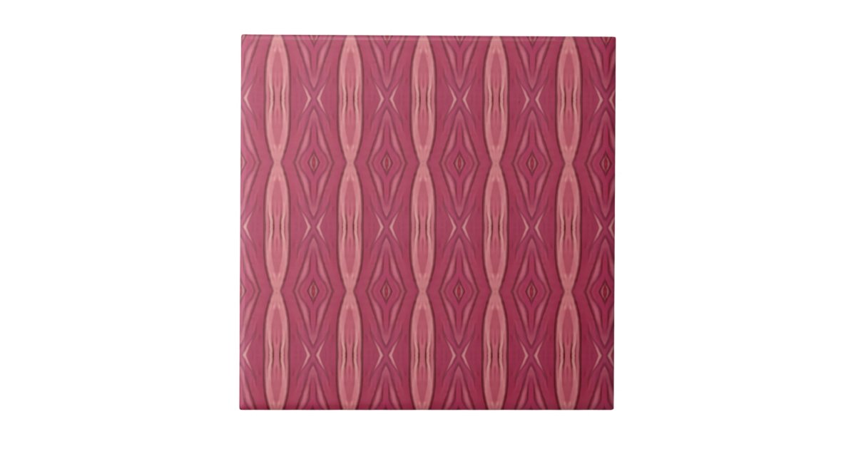 Pink fuchsia geometric design ceramic tile | Zazzle