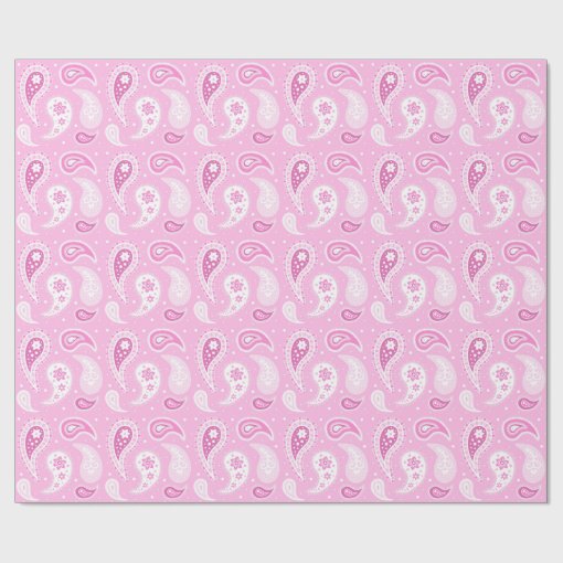 Pink Fuchsia Paisley Pattern Wrapping Paper | Zazzle