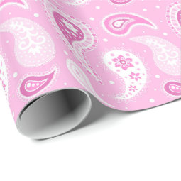 Pink Fuchsia Paisley Pattern Wrapping Paper | Zazzle