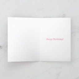 Pink Funny Just Chicken In Birthday Card | Zazzle