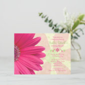 Pink Gerber Daisy Baby Shower Invitation | Zazzle