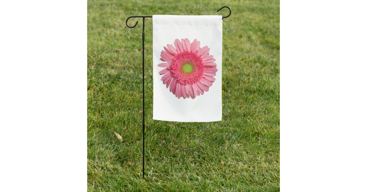 Pink Gerbera Daisy Garden Flag | Zazzle
