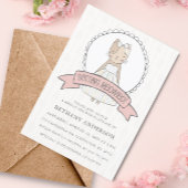 Pink Getting Meowied Cat Theme Bridal Shower Invitation | Zazzle