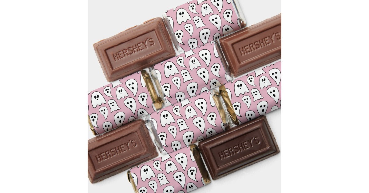 Pink Ghost Halloween Hershey's Miniatures | Zazzle