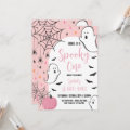 Pink Ghost Spooky One Halloween Birthday Invitation | Zazzle