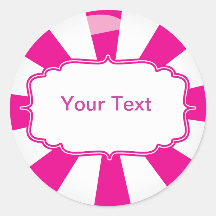 Pink Giant lollipop candy Buffet label | Zazzle.com