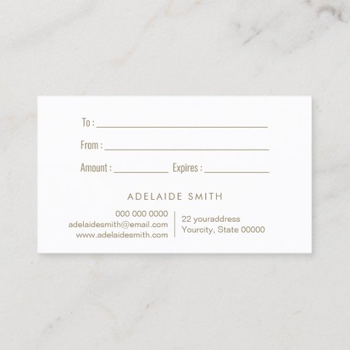 pink gift certificate card | Zazzle