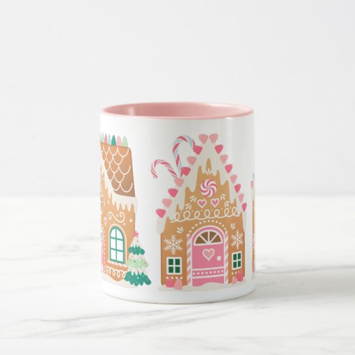 Pink Gingerbread House Mug | Zazzle