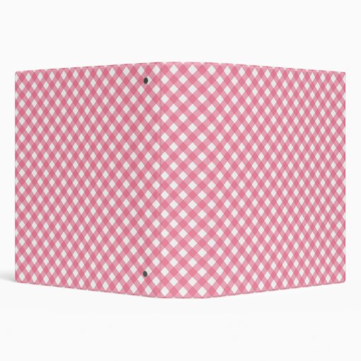 Pink Gingham Binder | Zazzle