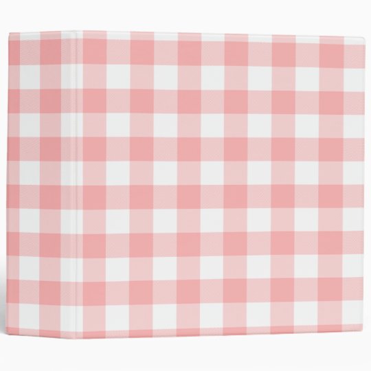 Pink Gingham Binder | Zazzle.com