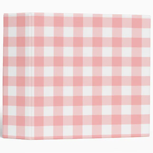 Pink Gingham Binder | Zazzle
