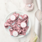Pink gingham cute bow baby girl shower hershey®'s kisses® | Zazzle