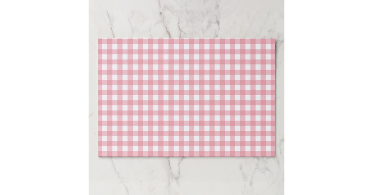 Pink gingham farm birthday paper placemats | Zazzle