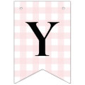 Pink Gingham Happy Birthday Bunting Banner | Zazzle