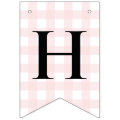 Pink Gingham Happy Birthday Bunting Banner | Zazzle