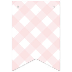 Pink Gingham Happy Birthday Bunting Banner | Zazzle