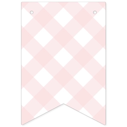 Pink Gingham Happy Birthday Bunting Banner | Zazzle