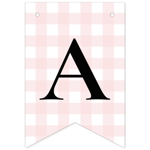 Pink Gingham Happy Birthday Bunting Banner | Zazzle