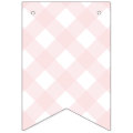 Pink Gingham Happy Birthday Bunting Banner | Zazzle