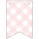 Pink Gingham Happy Birthday Bunting Banner | Zazzle