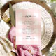 Pink Gingham Menu | Zazzle