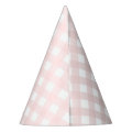 Pink Gingham Party Hat | Zazzle
