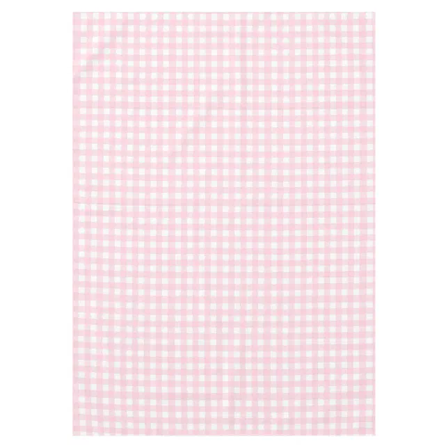 Pink Gingham Tablecloth | Zazzle