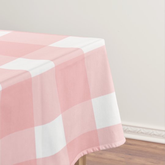 Pink Gingham Tablecloth | Zazzle.com