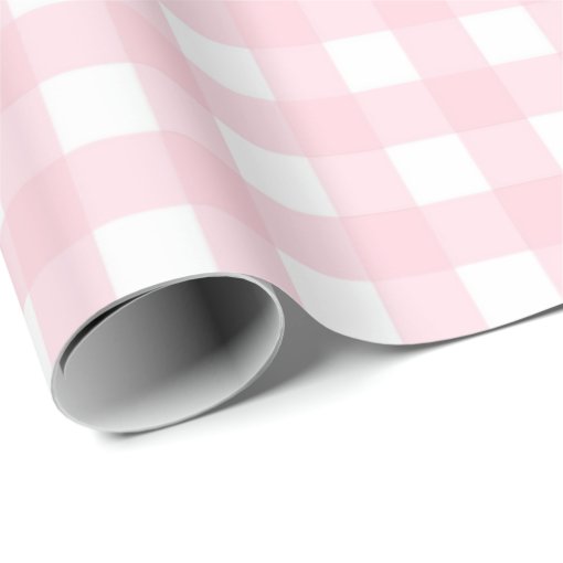 Pink Gingham Wrapping Paper | Zazzle