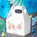 Pink Girl Bohemian Clothes Baby Shower Favor Boxes | Zazzle