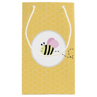 Pink Girl Bumble Bee Honeycomb Gift Bag | Zazzle