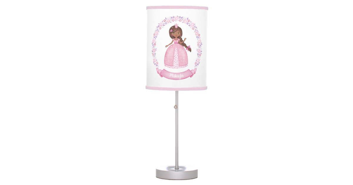 Pink Girl Princess Table Lamp | Zazzle