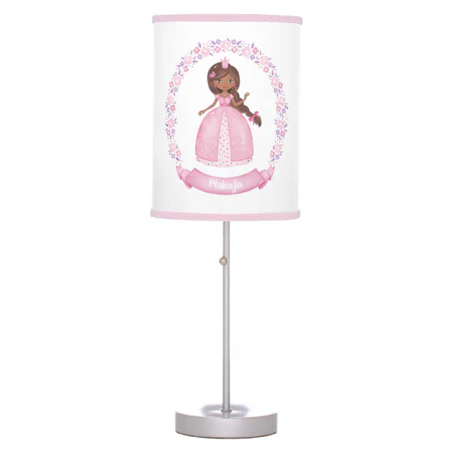 Pink Girl Princess Table Lamp | Zazzle