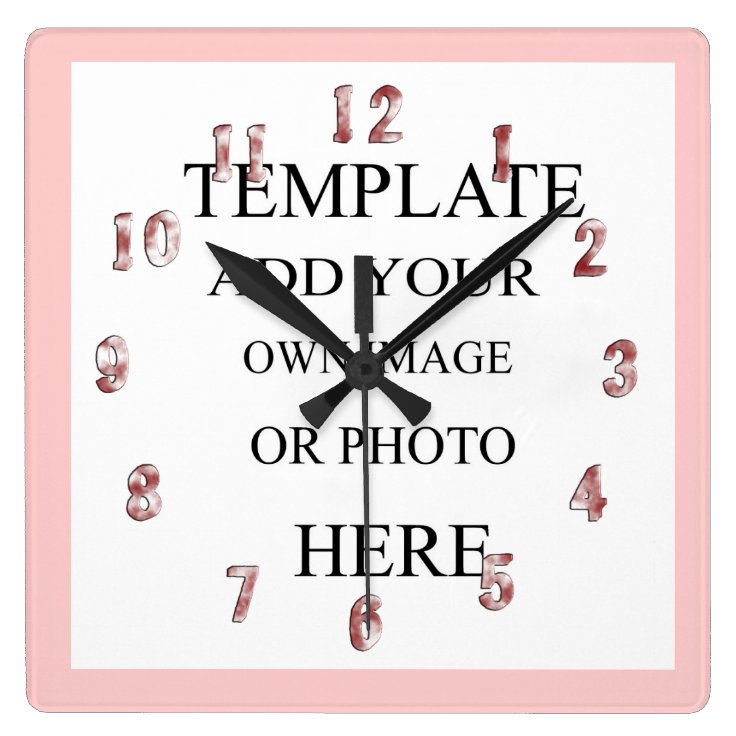 Pink Girls Photo Decor Wall Clock Personalised | Zazzle