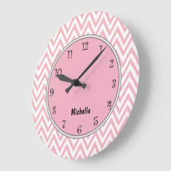 Pink Girly Clocks | Zazzle