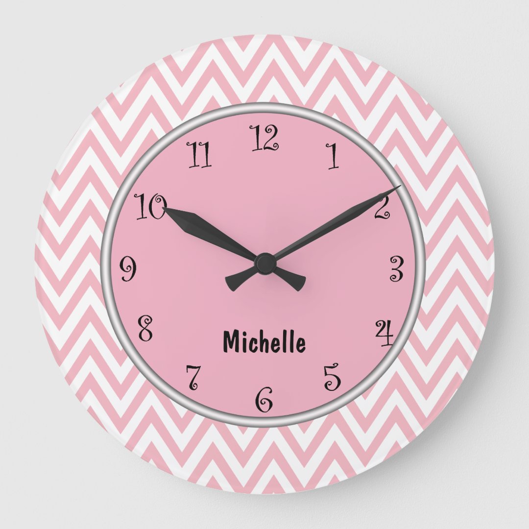 Pink Girly Clocks | Zazzle
