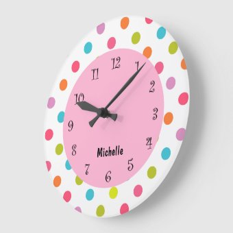 Pink Girly Clocks | Zazzle