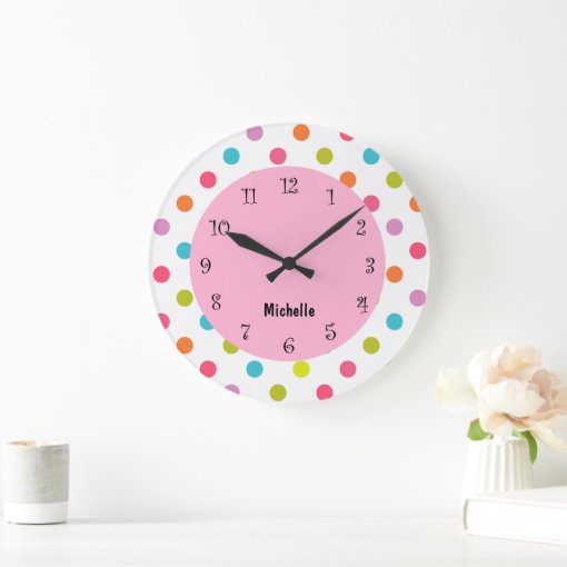 Pink Girly Clocks | Zazzle