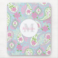 Pink Girly Cute Chic Preppy Paisley Monogram Clip Mouse Pad | Zazzle
