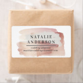 Pink girly rose gold modern stylish business label | Zazzle