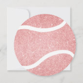 pink girly tennis themed birthday party announcement | Zazzle